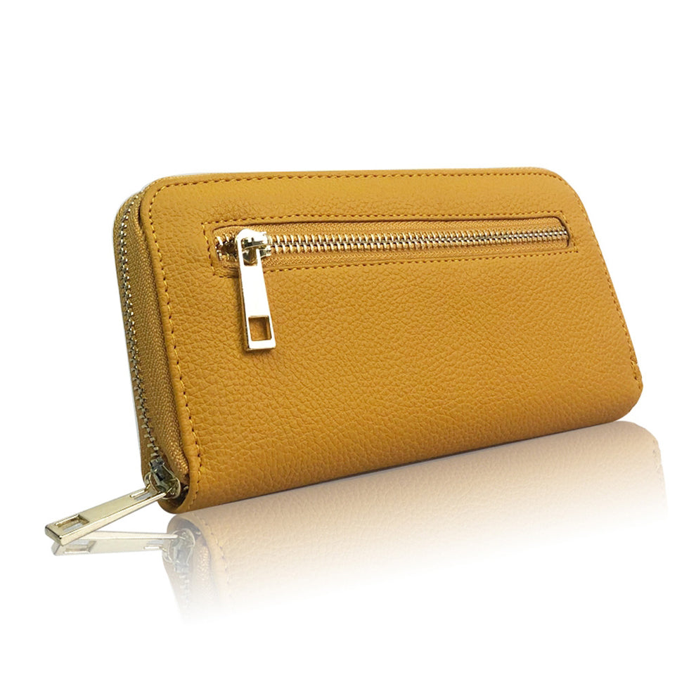 Tassa Long Purse | Mustard Yellow | PU Leather | JC Unique – mybolife®